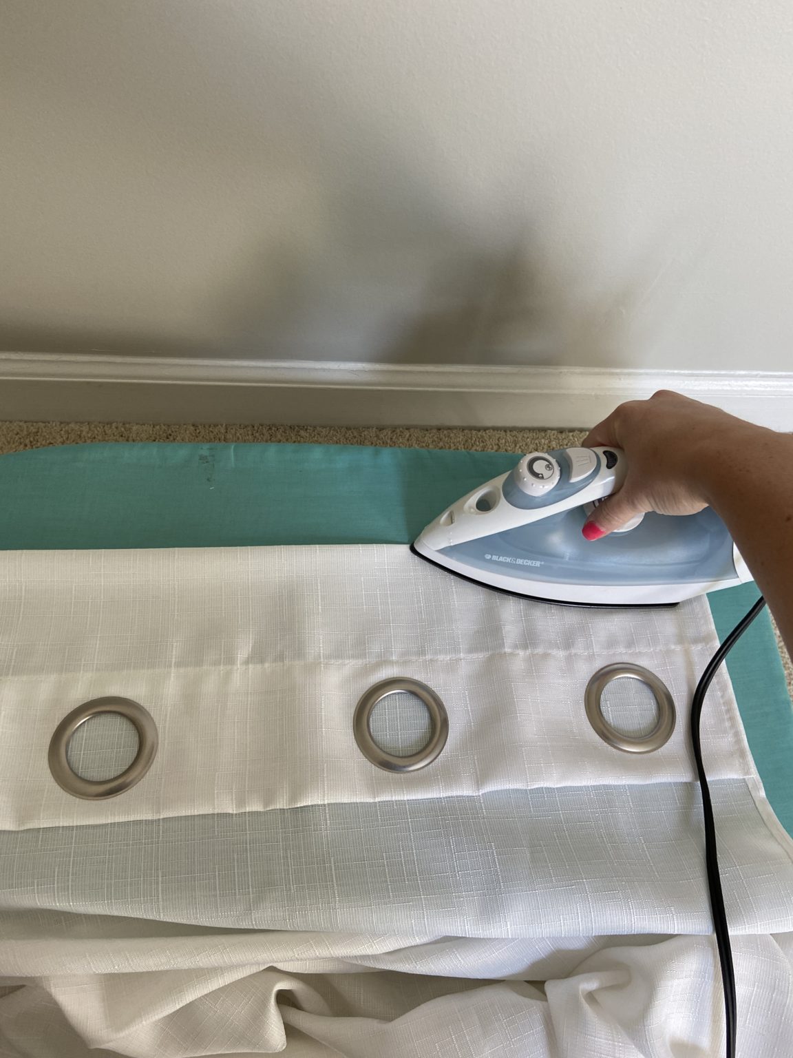 How to Hem Curtains without Sewing - What BB Built