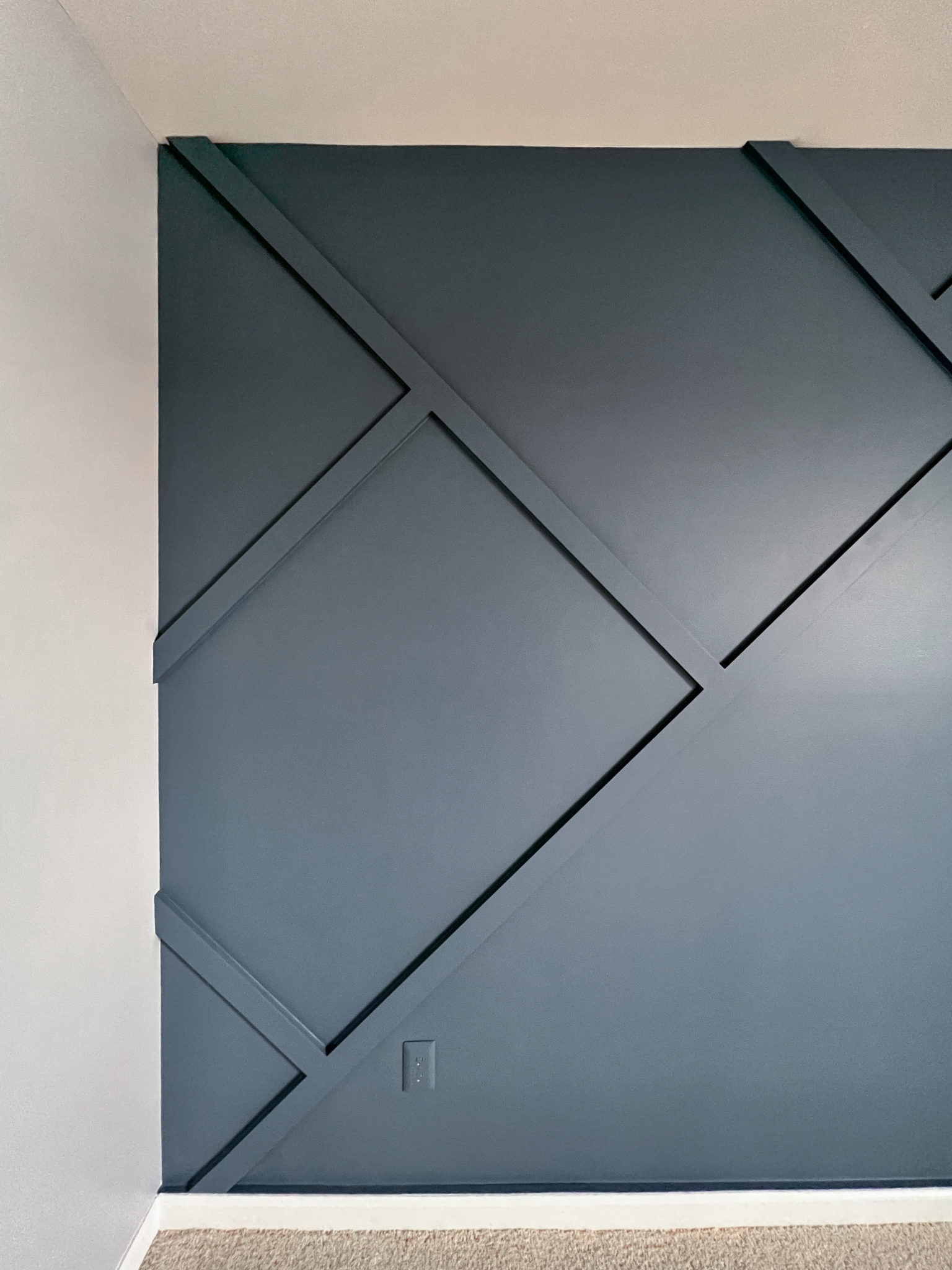 How to Build a Modern Angled Accent Wall - What BB Built