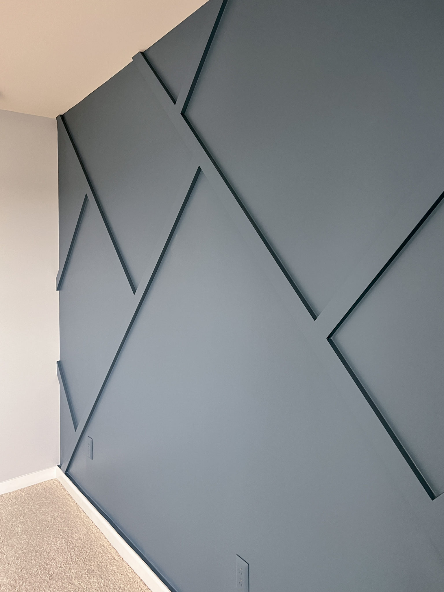How to Build a Modern Angled Accent Wall - What BB Built